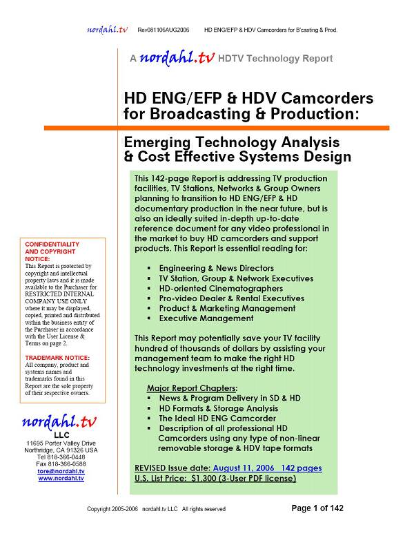 מדריך מעודכן למצלמות HD ו-HDV למטרות שידור והפקה - מגזין AV