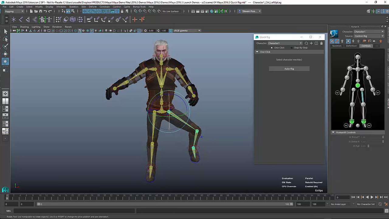 עבודה עם הכלי RIG של מאיה - מגזין AV